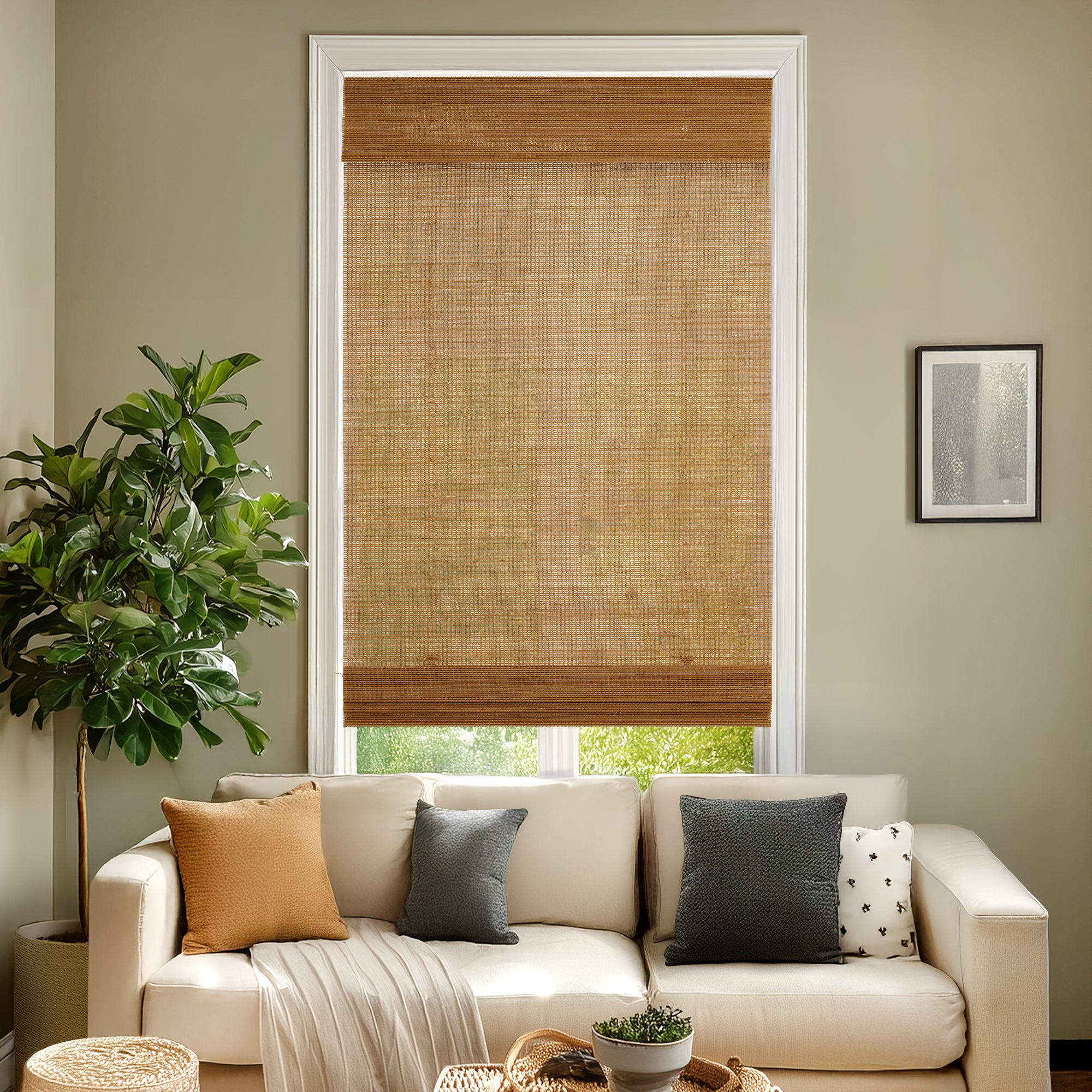 Custom Bamboo Shades – Light Filtering, Mesh – Chicology