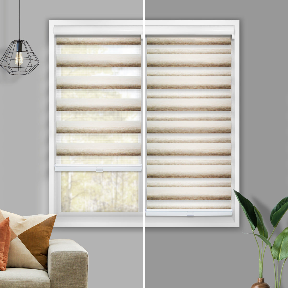 Custom Zebra Shades – Room Darkening, Dual Layer, Premium – Chicology