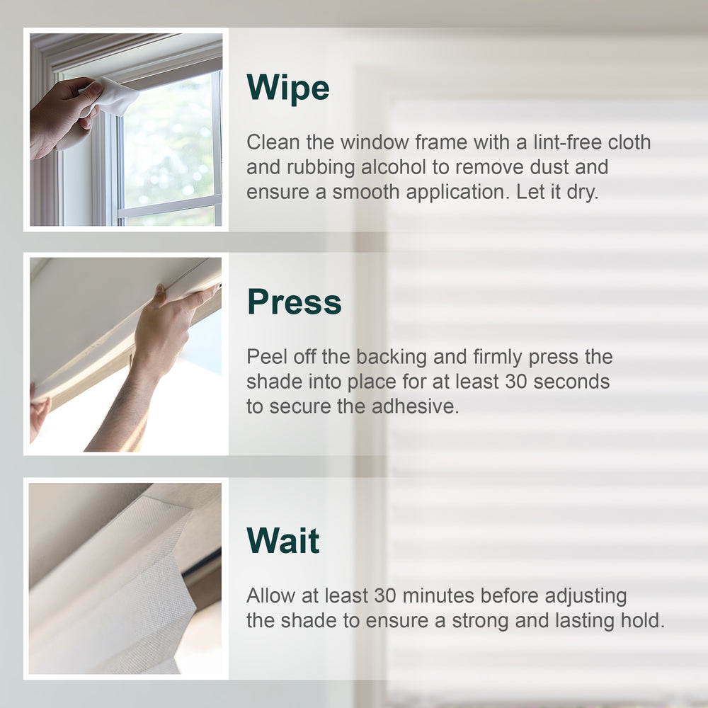 Temporary Shades – Light Filtering, Cut-to-Width, Pleated Material ...